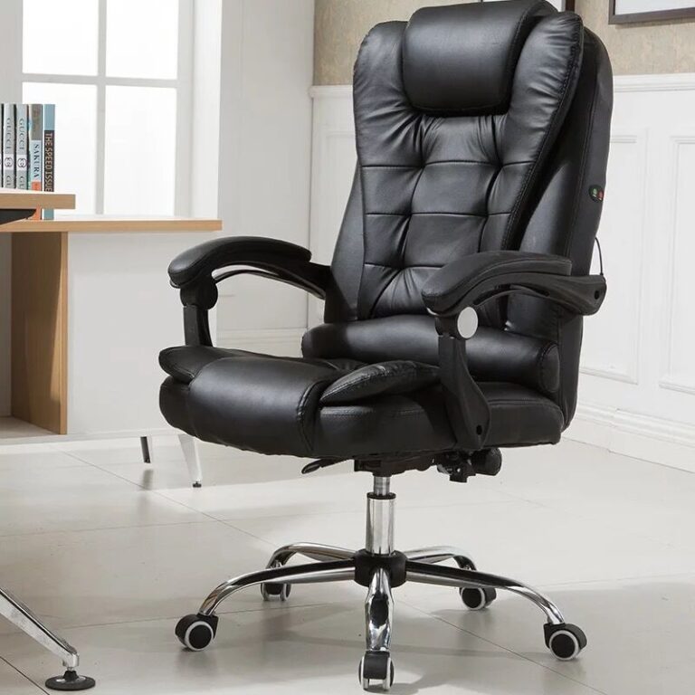 THM – Executive Leather Office Recliner Chair – Black - The Home Mart